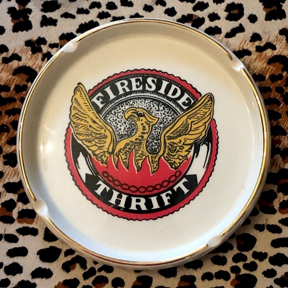 Fireside Thrift | Accents | Rare Vintage Ceramic Ashtray Cool Graphics | Poshmark